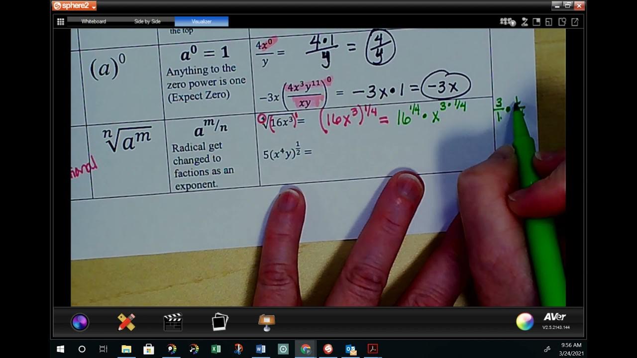 Alg. 1 Rational Exponents - YouTube