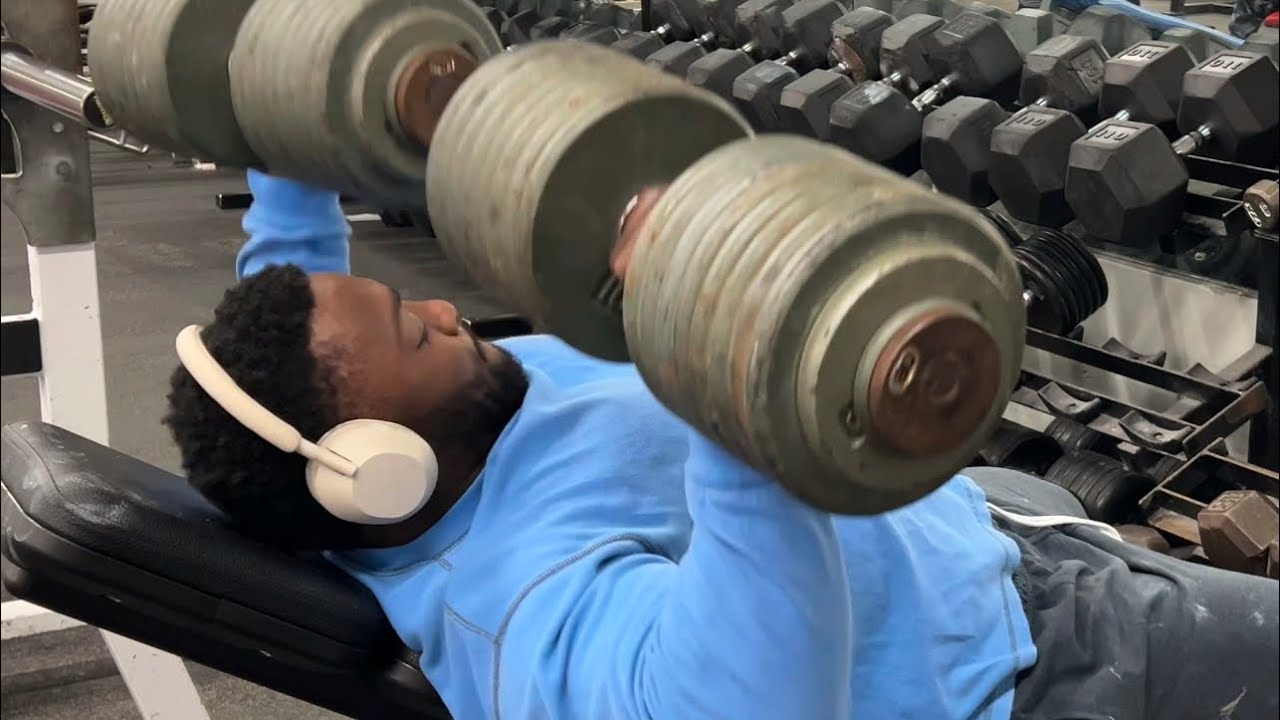 Natural Pro Card Journey - Push Day- 180lb incline DB bench has been ...