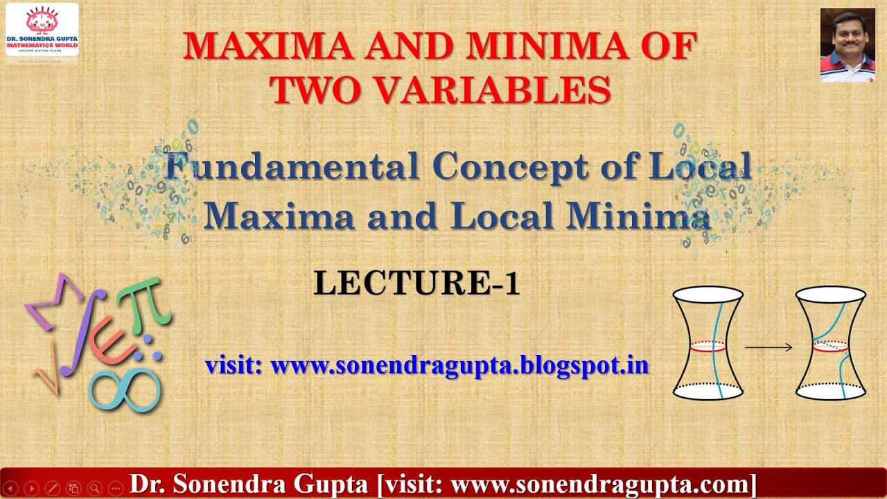 ||maxima And Minima Of Two Variables Function||concept Of Local Maxima