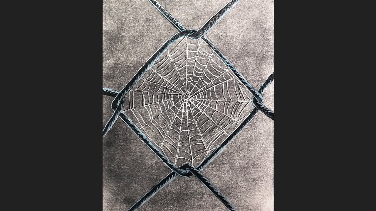 Drawing of Spider Net - Step by Step - YouTube