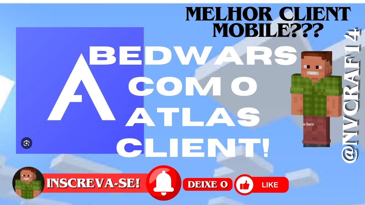 JOGANDO BED WARS COM O ATLAS CLIENT MELHOR CLIENT BEDROCK???#minecraft ...