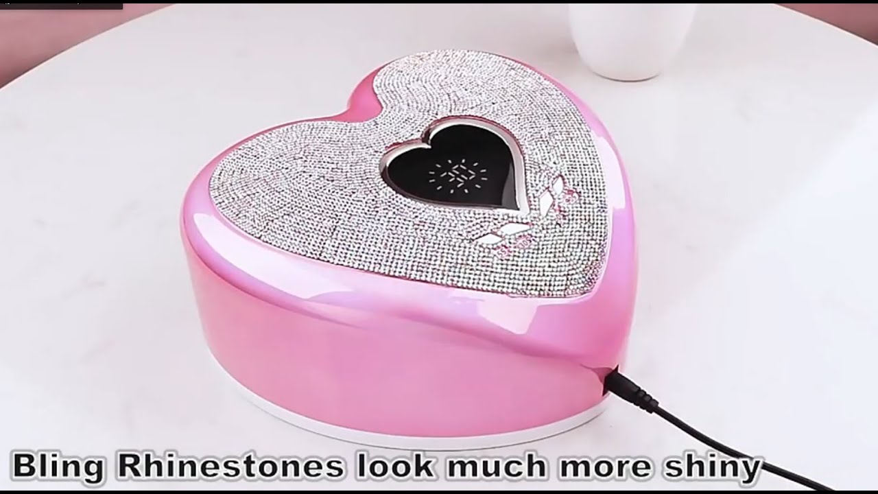 96W Heart-Shape Screen Pro Cure UV-LED Nail Lamp Flash Cure For ...