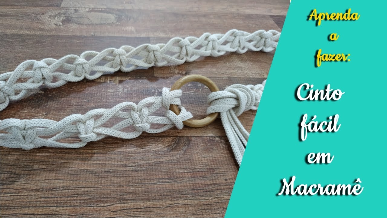 COMO FAZER UM CINTO DE MACRAMÊ DE BOUTIQUE - YouTube