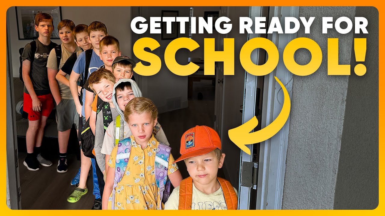 How We Get 10 Kids Ready for School! - YouTube