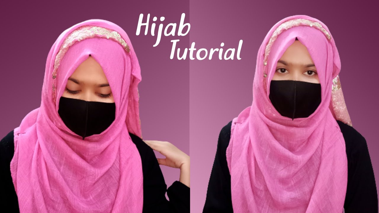 Gorgeous hijab style showing the border with full coverage||cotton ...