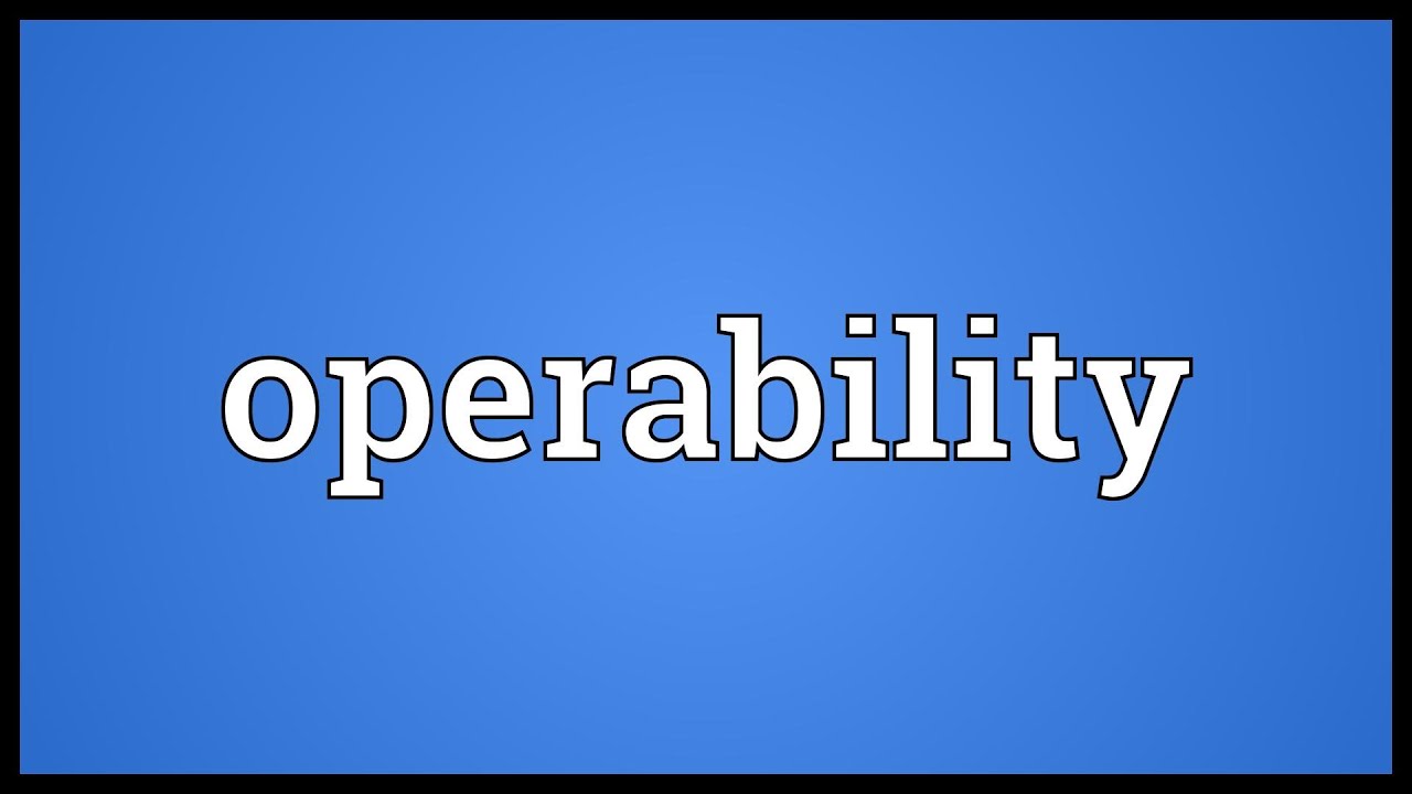 Operability Meaning - YouTube
