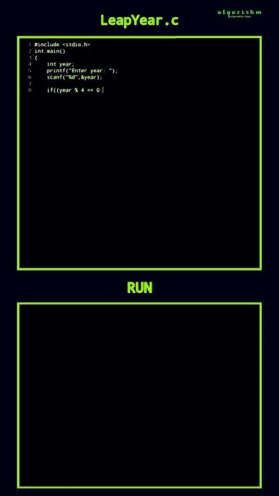 Leap year program in C || algorithm version ||‎@Algorithm_Logic||#Algorithm_Logic #c - YouTube