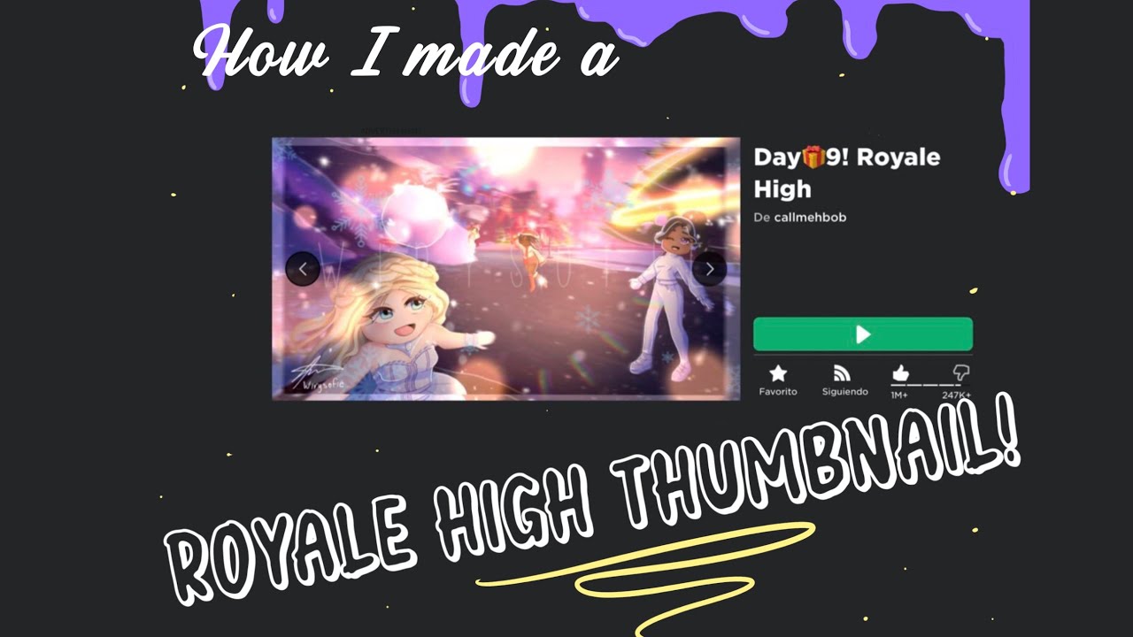 🌎 How i made a ROYALE HIGH THUMBNAIL 🌎 | Royale high speededit | By ...
