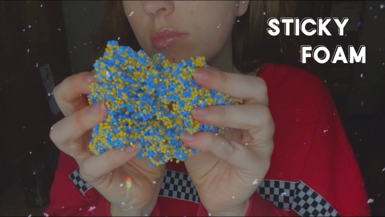 ASMR - Satisfying Sticky Play Foam - YouTube