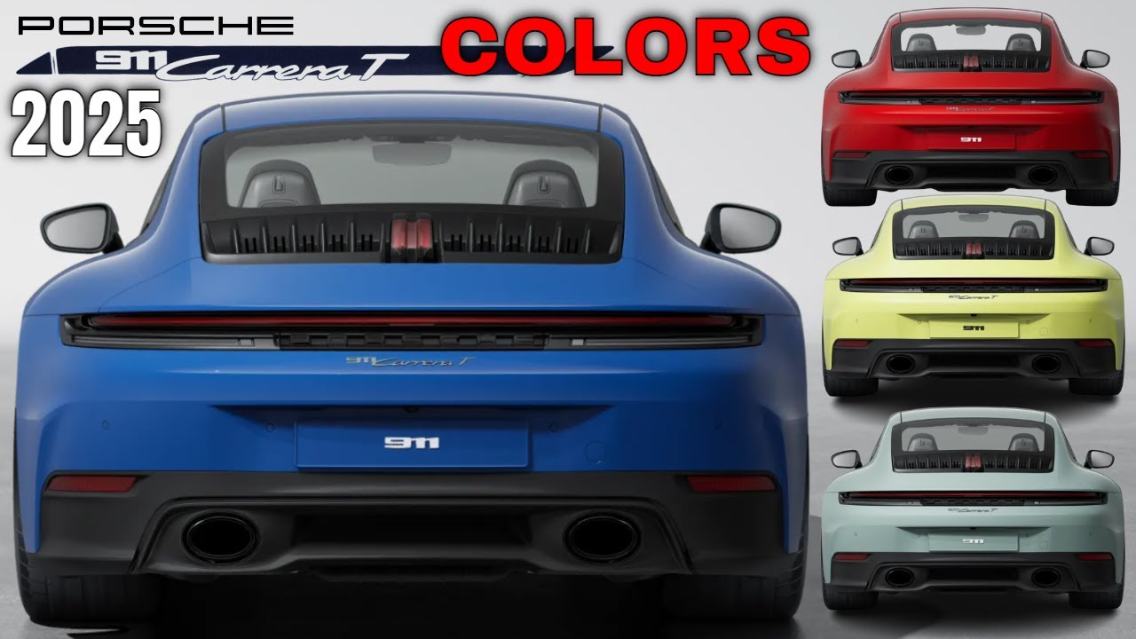 New 2025 Porsche 911 Carrera T 992.2 Colors - YouTube