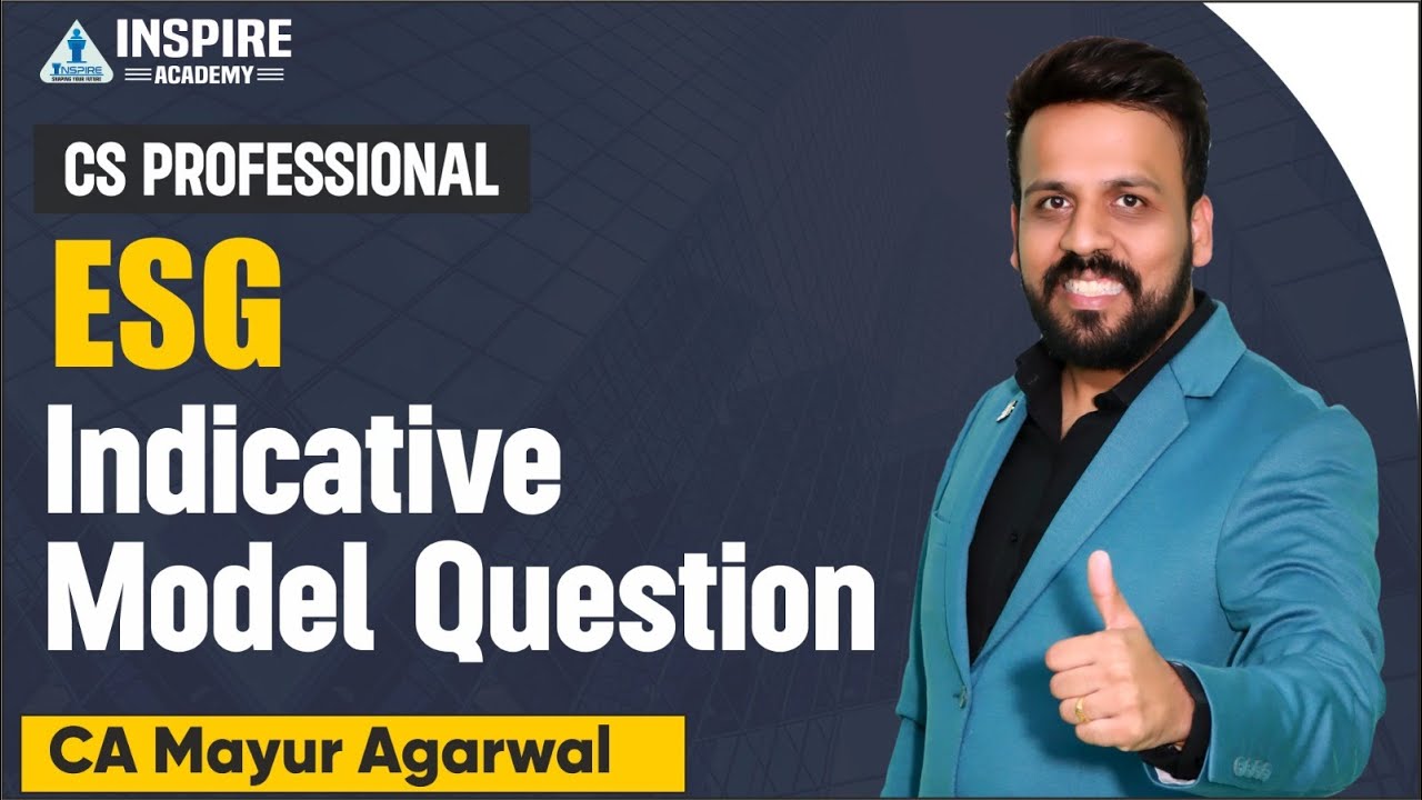 ESG |CS Professional |Suggested Answer to Indicative Question Paper |CA ...