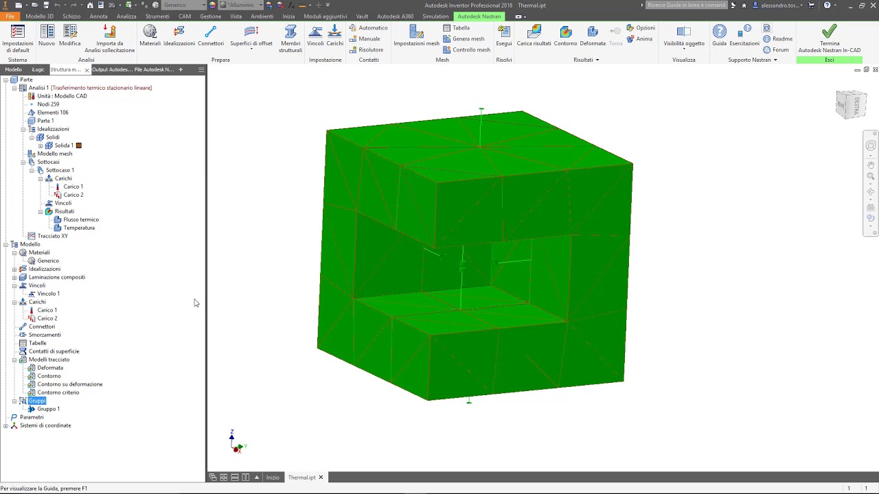 Autodesk Nastran in CAD plottig heat flux result for all elements - YouTube
