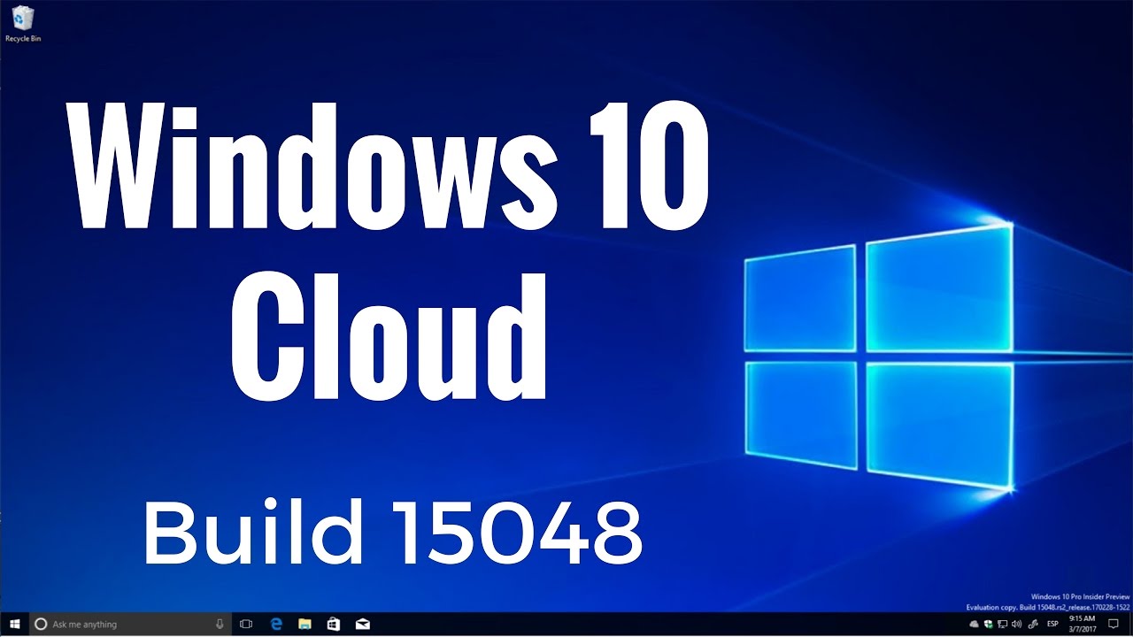 Windows 10 Cloud build 15048 análisis en español - YouTube
