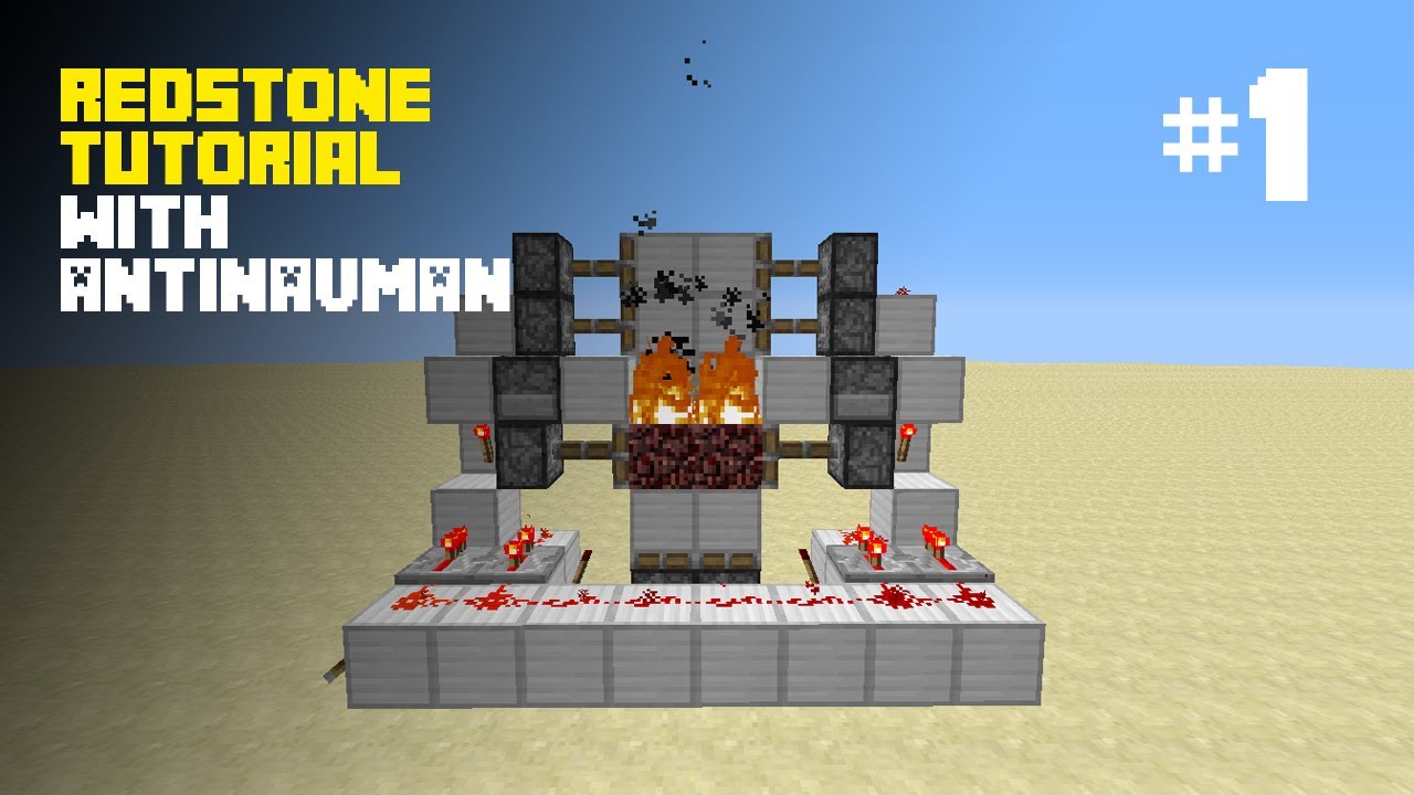 Redstone Tutorial - 1.6.2 Completely Hidden Fireplace Entrance - YouTube