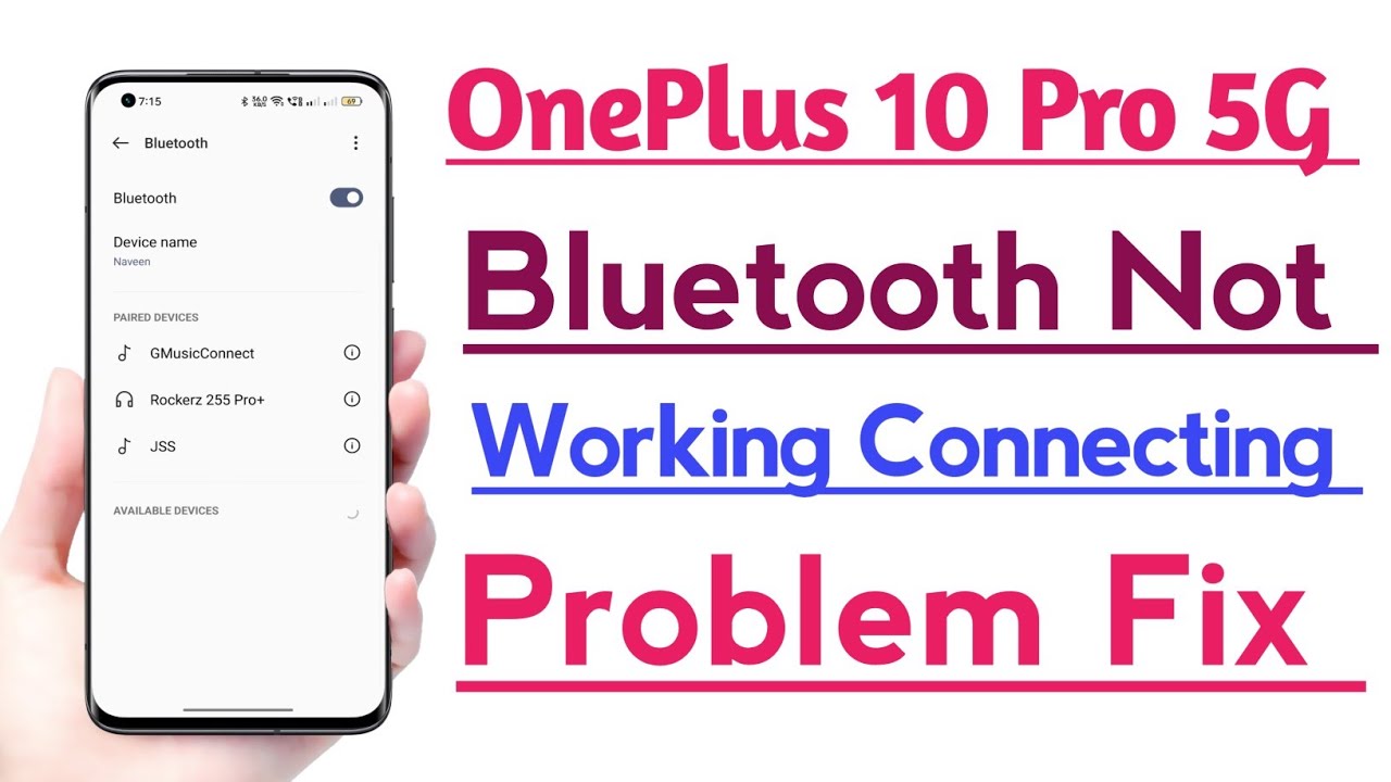 OnePlus 10 Pro 5G How to Fix Bluetooth Not working | Connecting Problem ...
