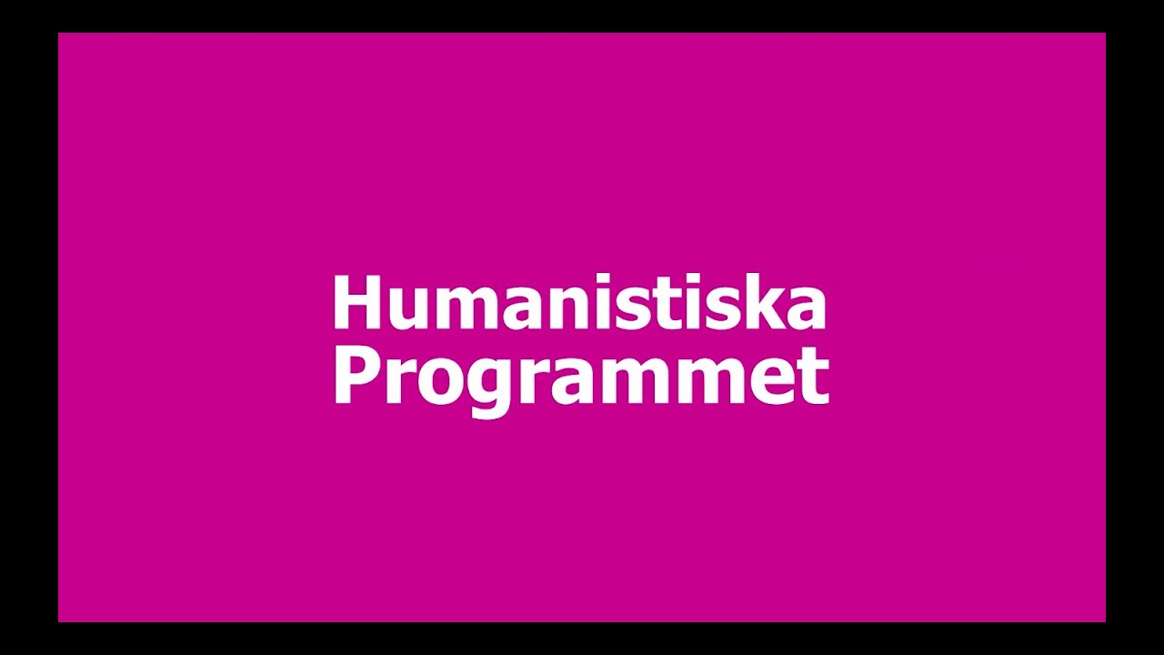 En minut på Humanistiska programmet |Wisbygymnasiet| - YouTube