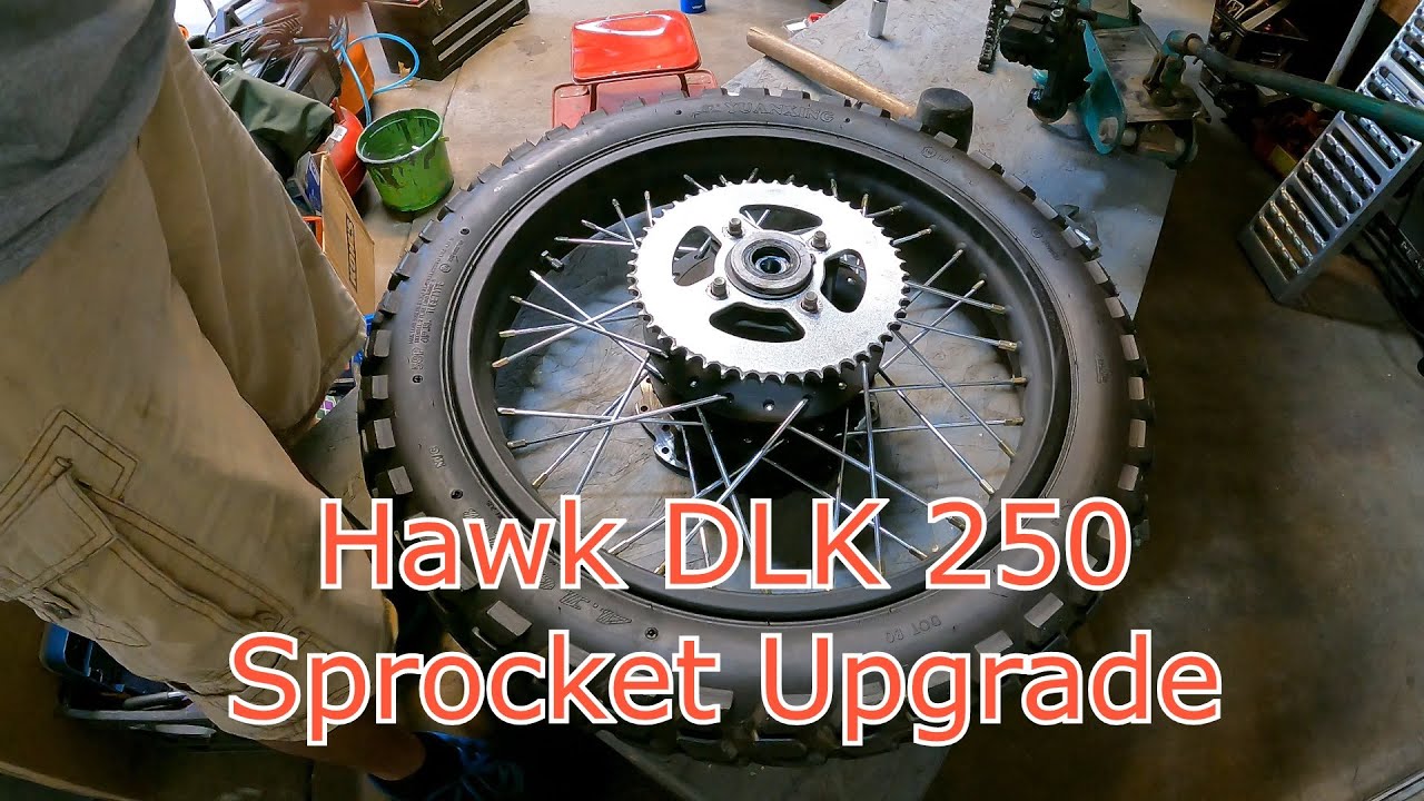 Hawk 250 dlx sprocket upgrade - YouTube