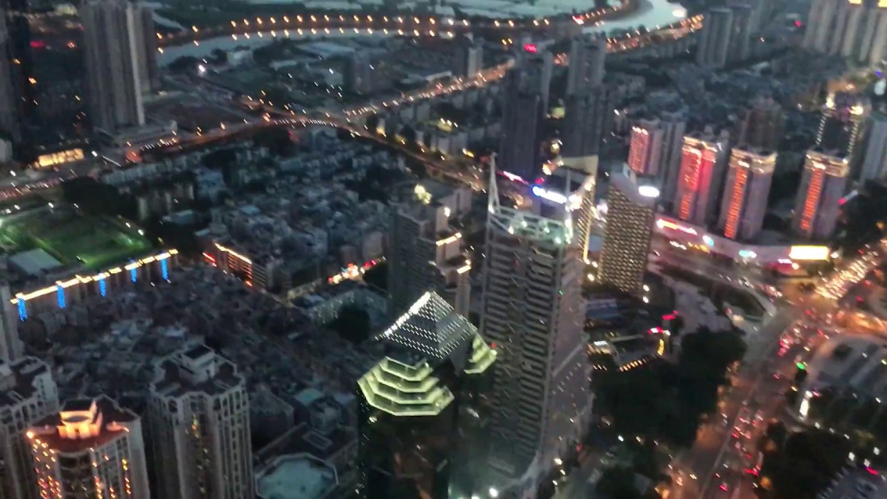 Panoramic view city of Shenzhen from Meridian View Centre can be be ...