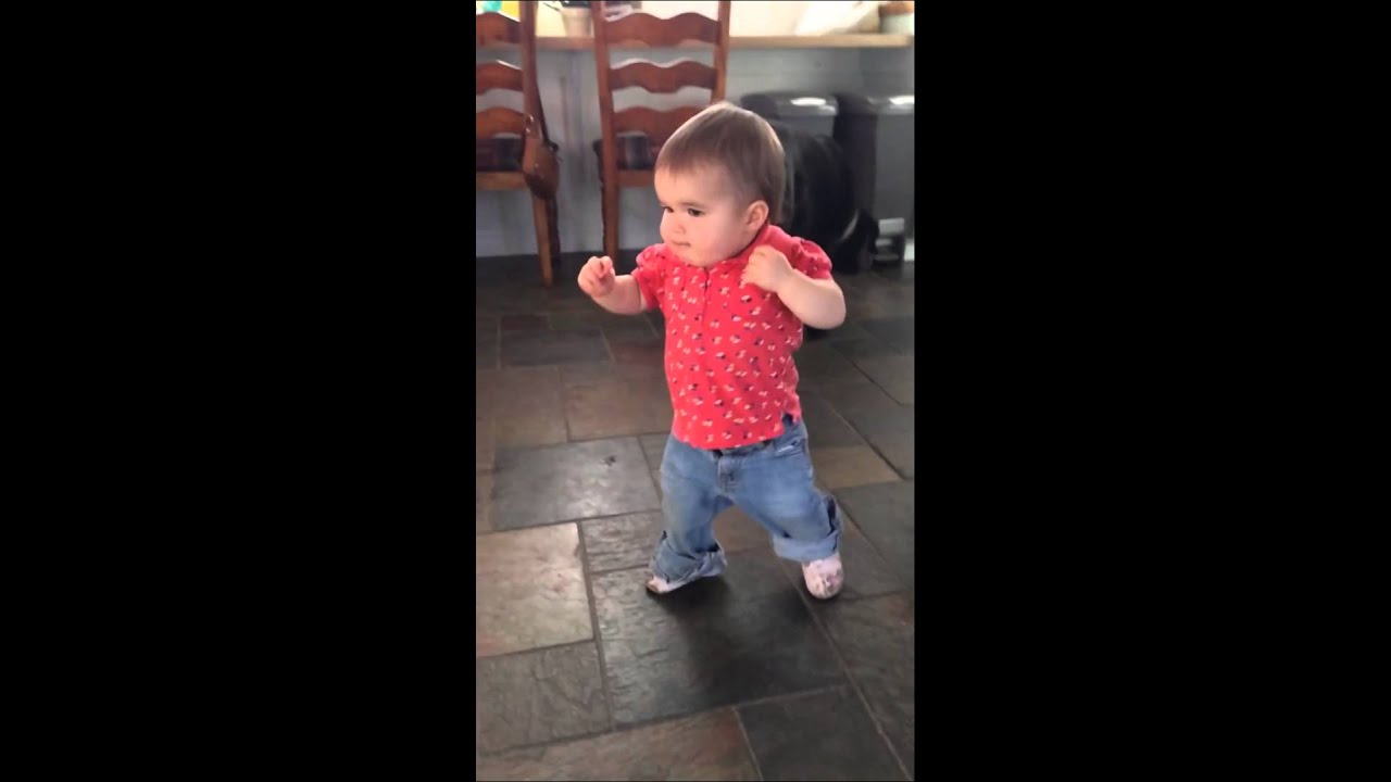 Baby walking in slow motion - YouTube
