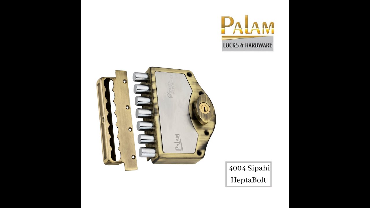 Palam Door Lock Heptabolt Installation Video - YouTube