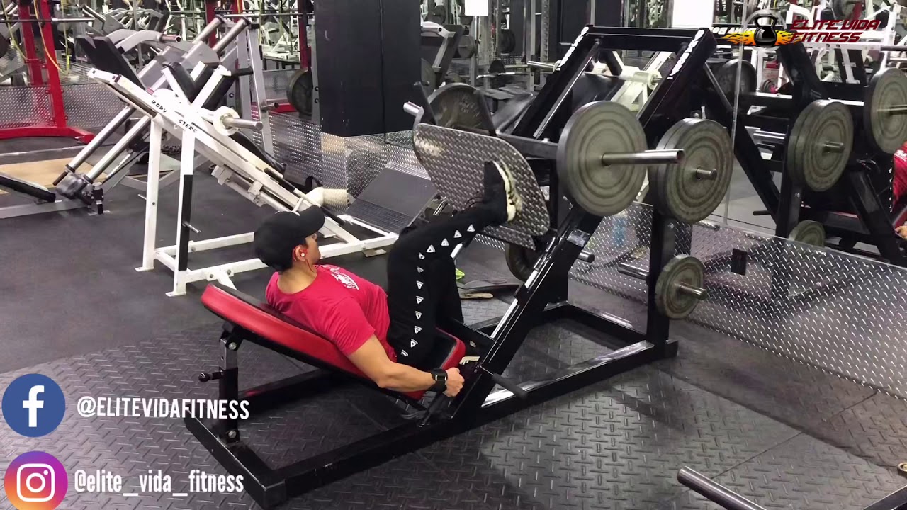 Single leg press machine - YouTube
