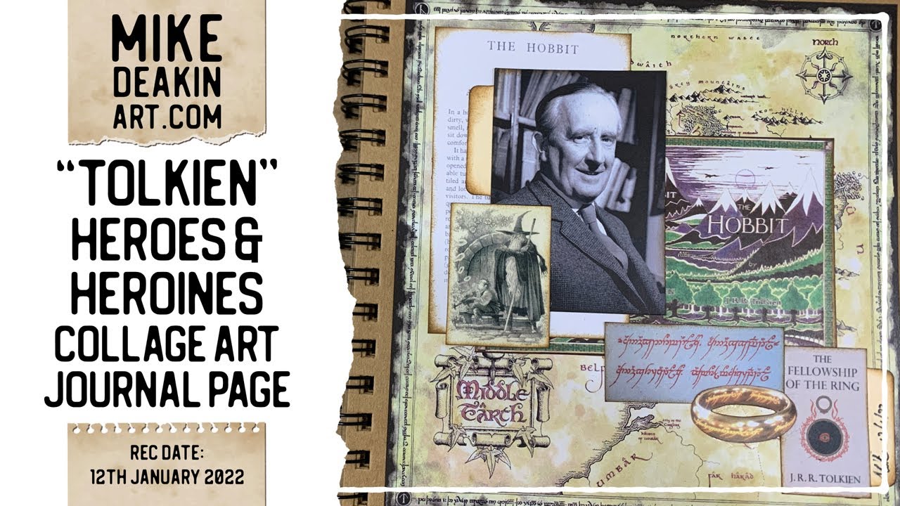 "Tolkien" - Heroes & Heroines Collage Art Journal Page - YouTube