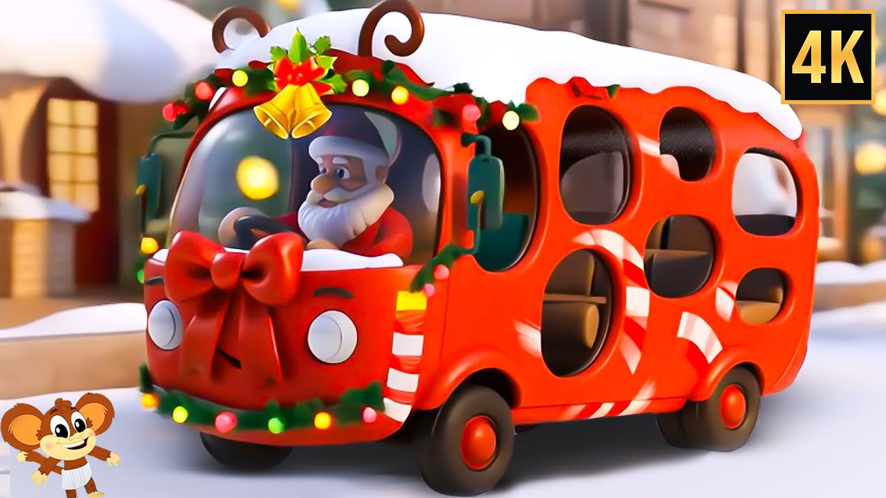 Wheels on the Bus Christmas Song + More Learning Videos for Kids - YouTube