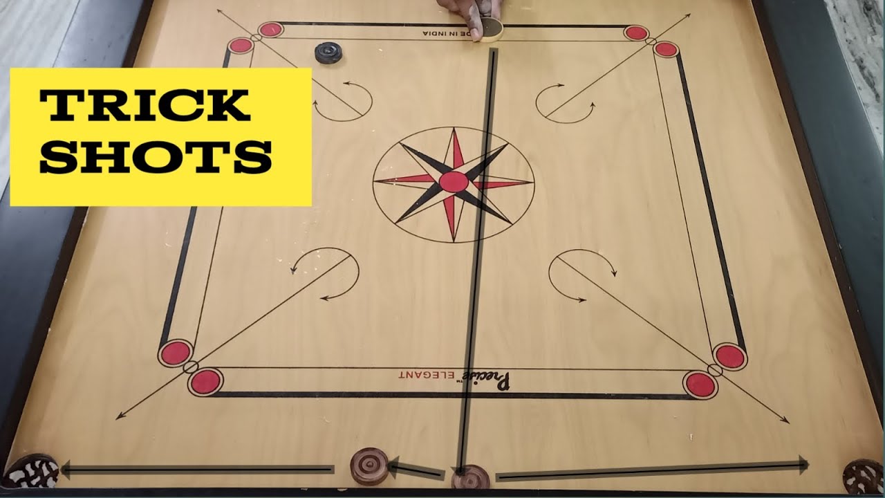 | Double Touch | Slip shot | Punch Shot | Carrom Board Trick Shots ...