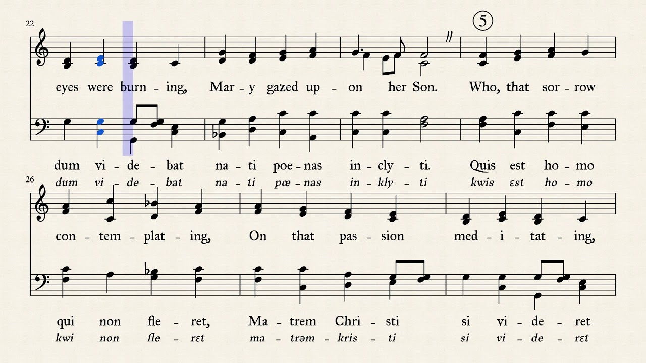 Stabat Mater - At the Cross Her Station Keeping - English/Latin ...