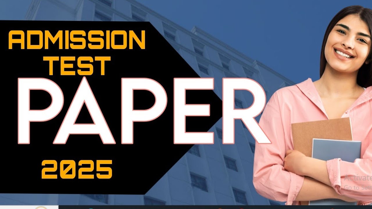 Admission test sample paper | sample paper 2025 | admission test DHA ...