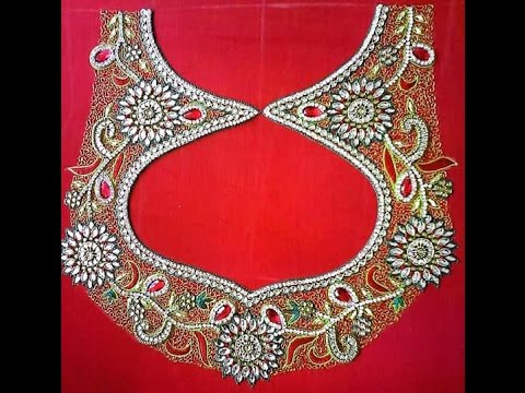 latest thread work blouses - YouTube