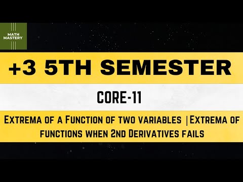 Lect-05 | Extrema of functions of two Variables | Extrema of functions ...
