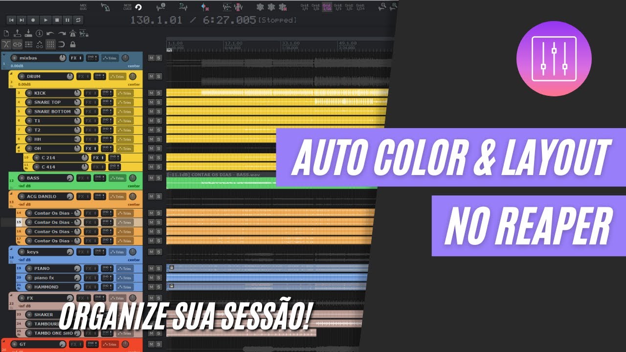 AUTO COLOR E LAYOUT PRA FACILITAR A SUA VIDA | REAPER - YouTube