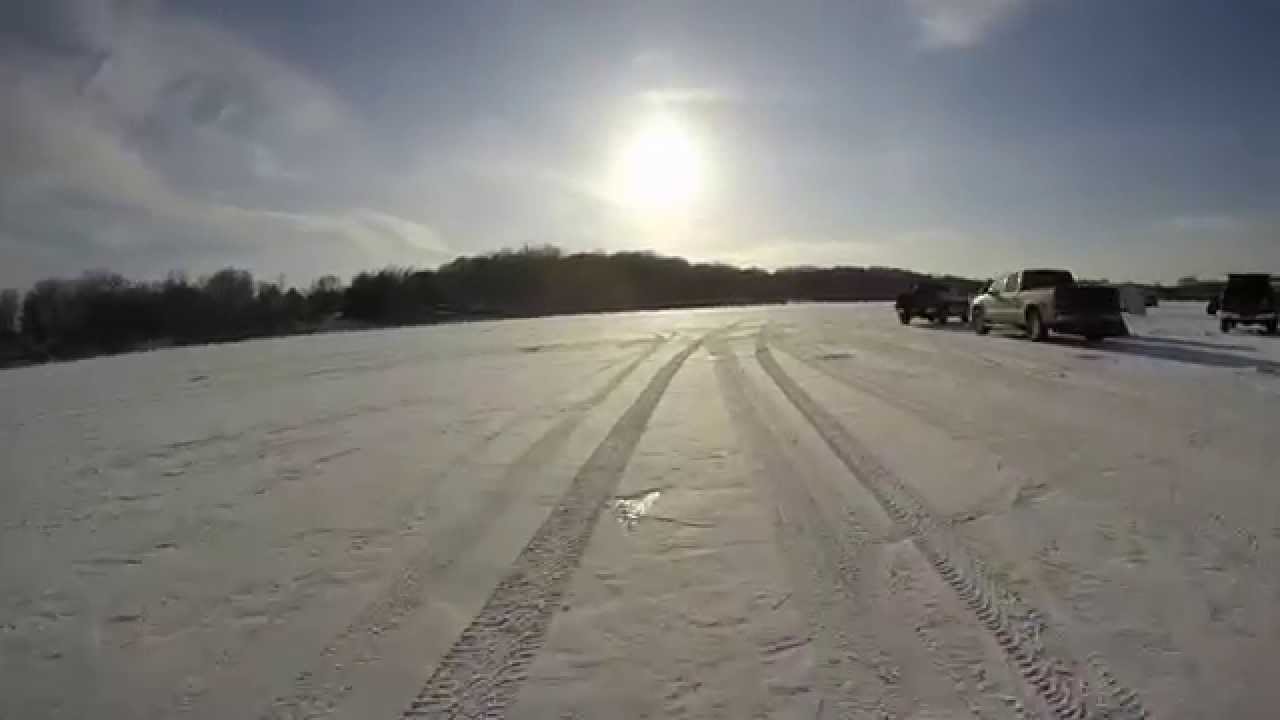 2015 03 01 Lake Riley Ice Fishing Town Visit - YouTube