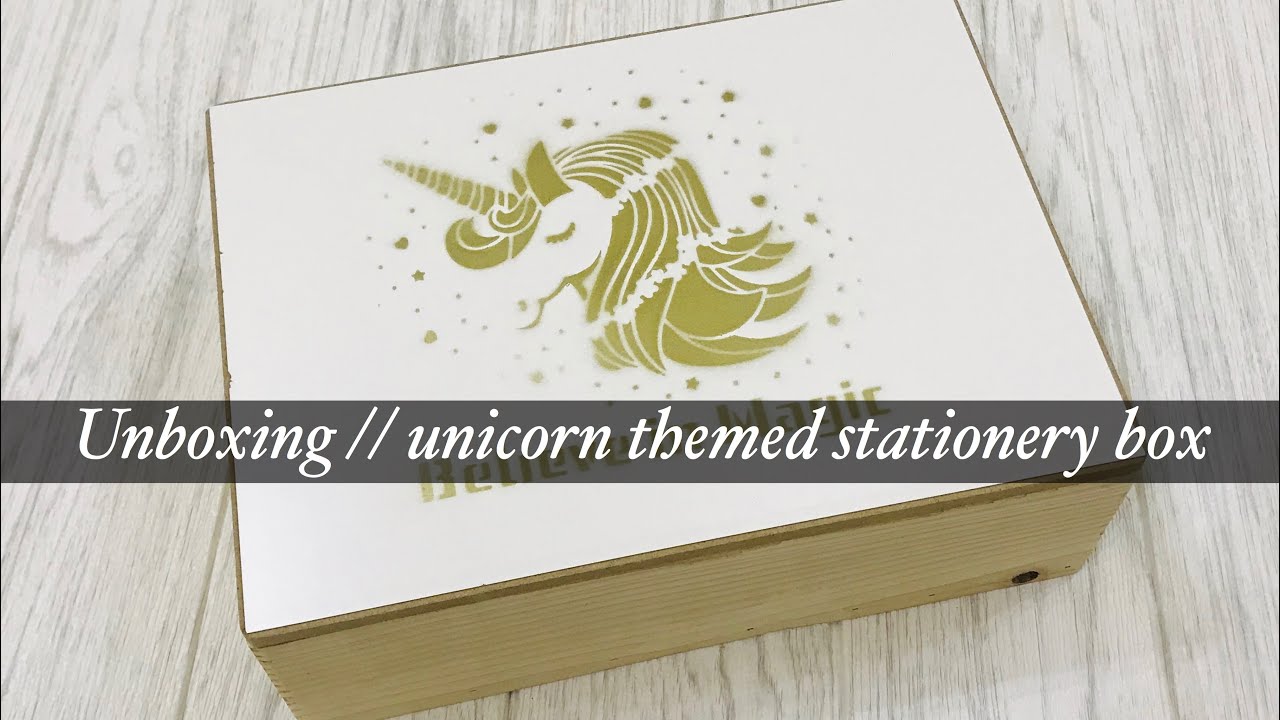 Unicorn themed stationary box // Believe In Magic - YouTube