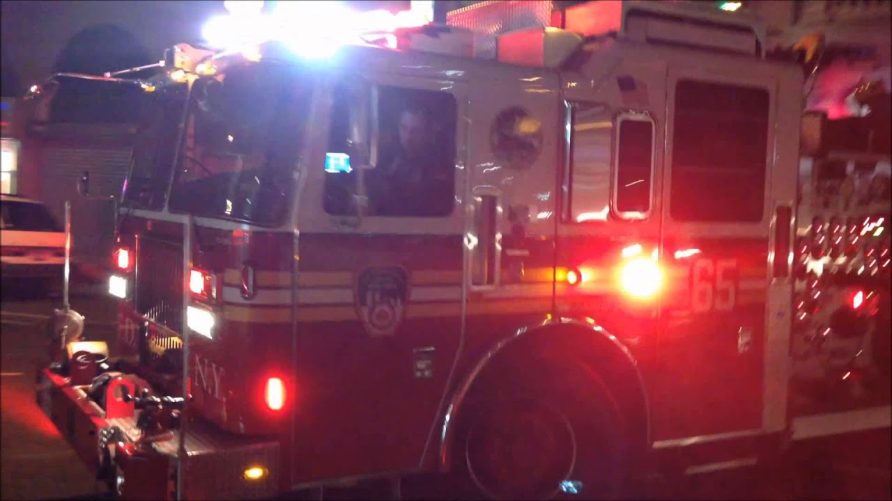 BRAND NEW FDNY ENGINE 65 HIGH PRESSURE PUMPER RETURNING TO IT'S ...