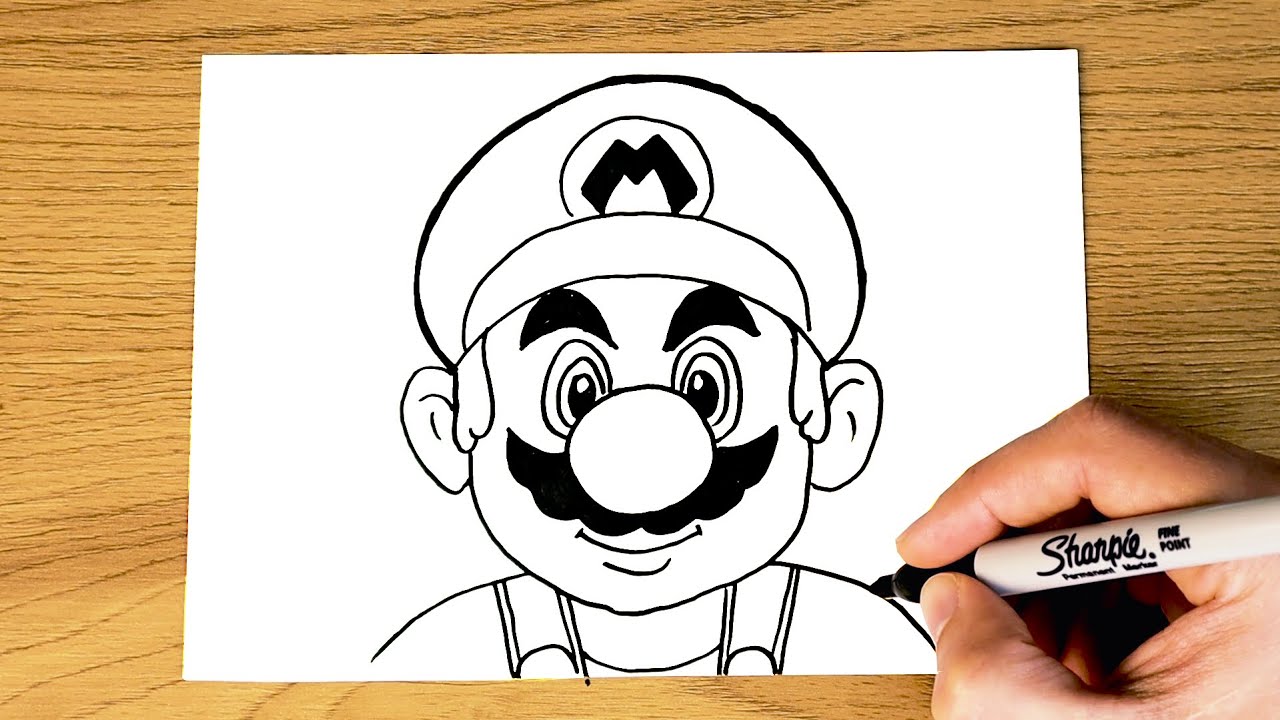 How to draw Super Mario easy step by step - YouTube