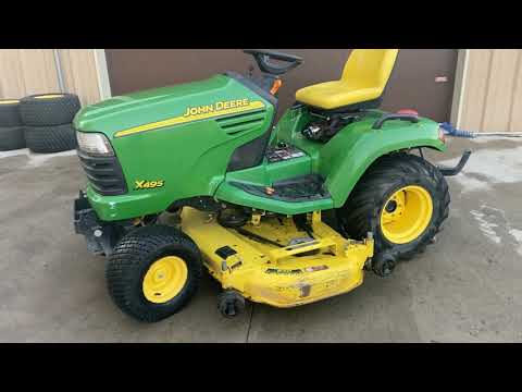 SOLD: John Deere X495 Diesel (62”) Garden Tractor - YouTube