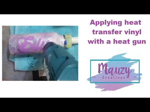 [164] Applying heat transfer vinyl (HTV) with a heatgun - YouTube
