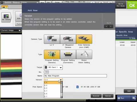 CV-X Machine Vision System: Managing Program Files - YouTube