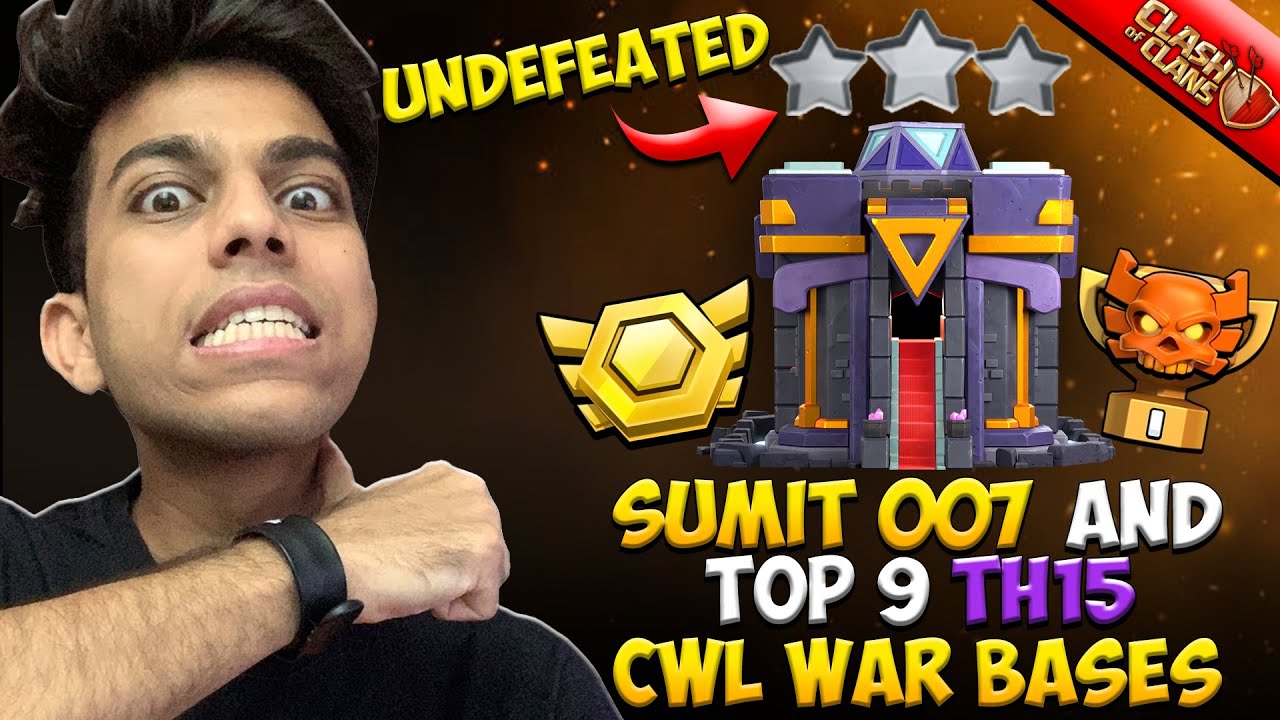Sumit 007 & Top 9 Townhall 15 CWL War Bases With Links || Th15 Anti 1 ...
