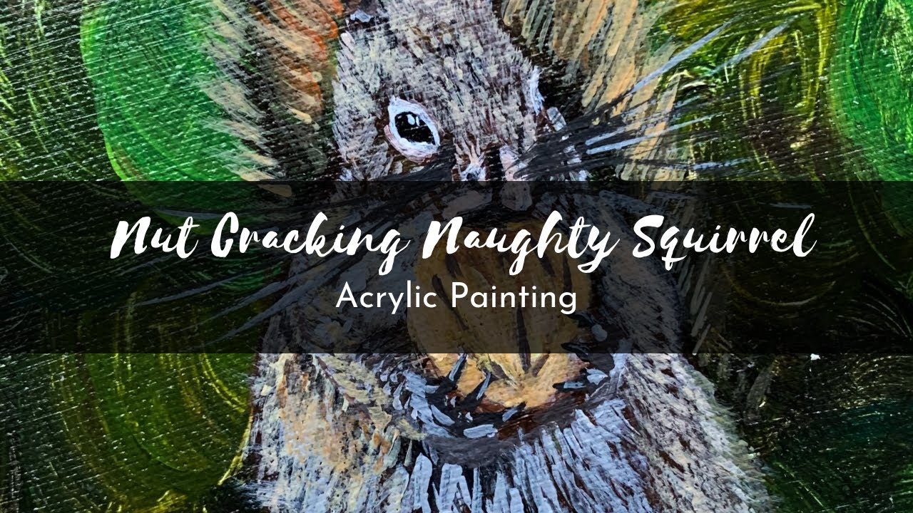 Learn How to Paint a Nut cracking Squirrel🐿 / Step by Step Tutorial🎨 ...