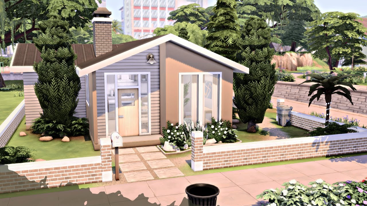 BASE GAME STARTER HOUSE 🏡 The Sims 4 Speed Build - YouTube