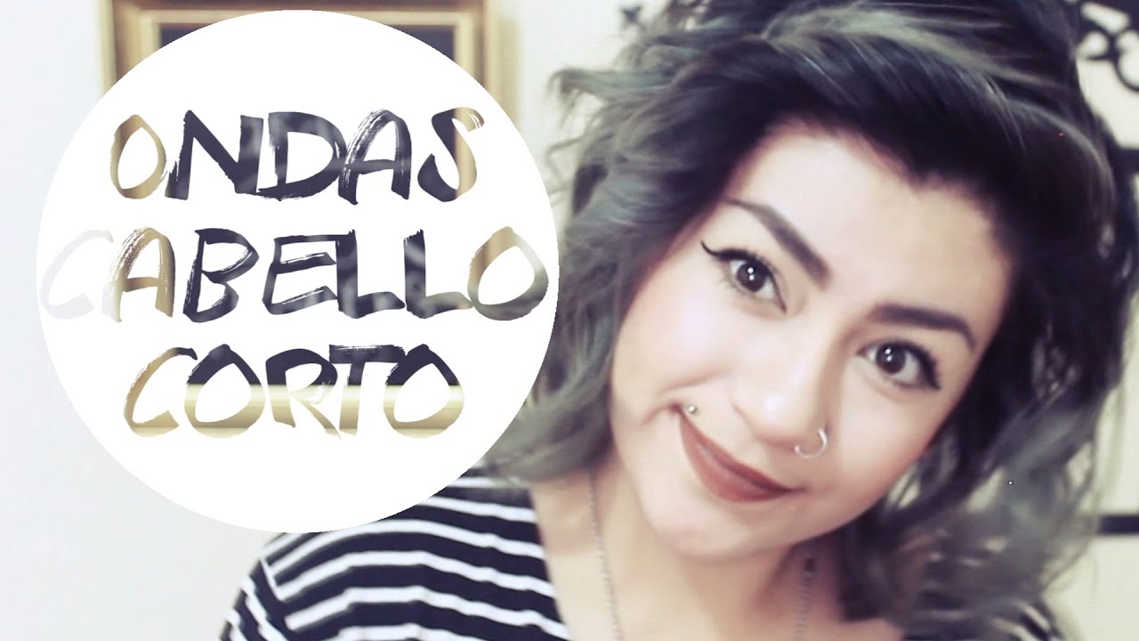 Ondas en CABELLO CORTO super facil con Ruby Curler ♡ NYA RAWR - YouTube
