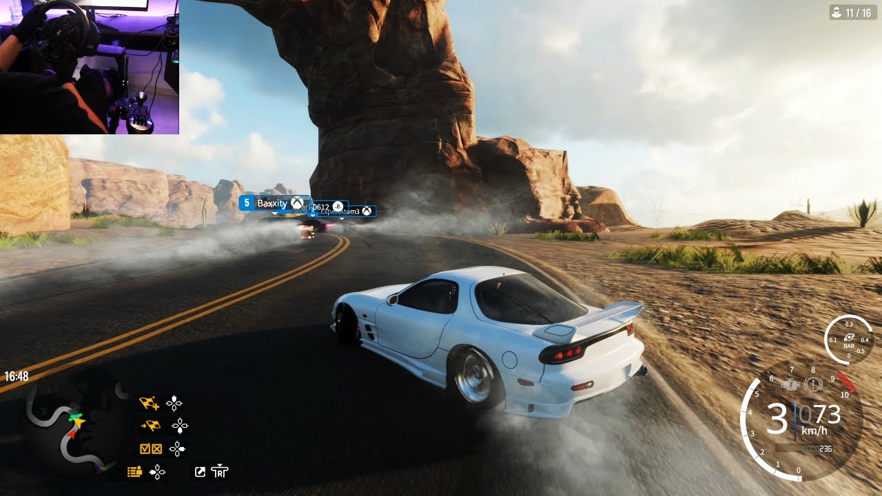 Mazda RX7 🌵 Red Rock - Car X Drift Racing | Steering wheel gameplay ...