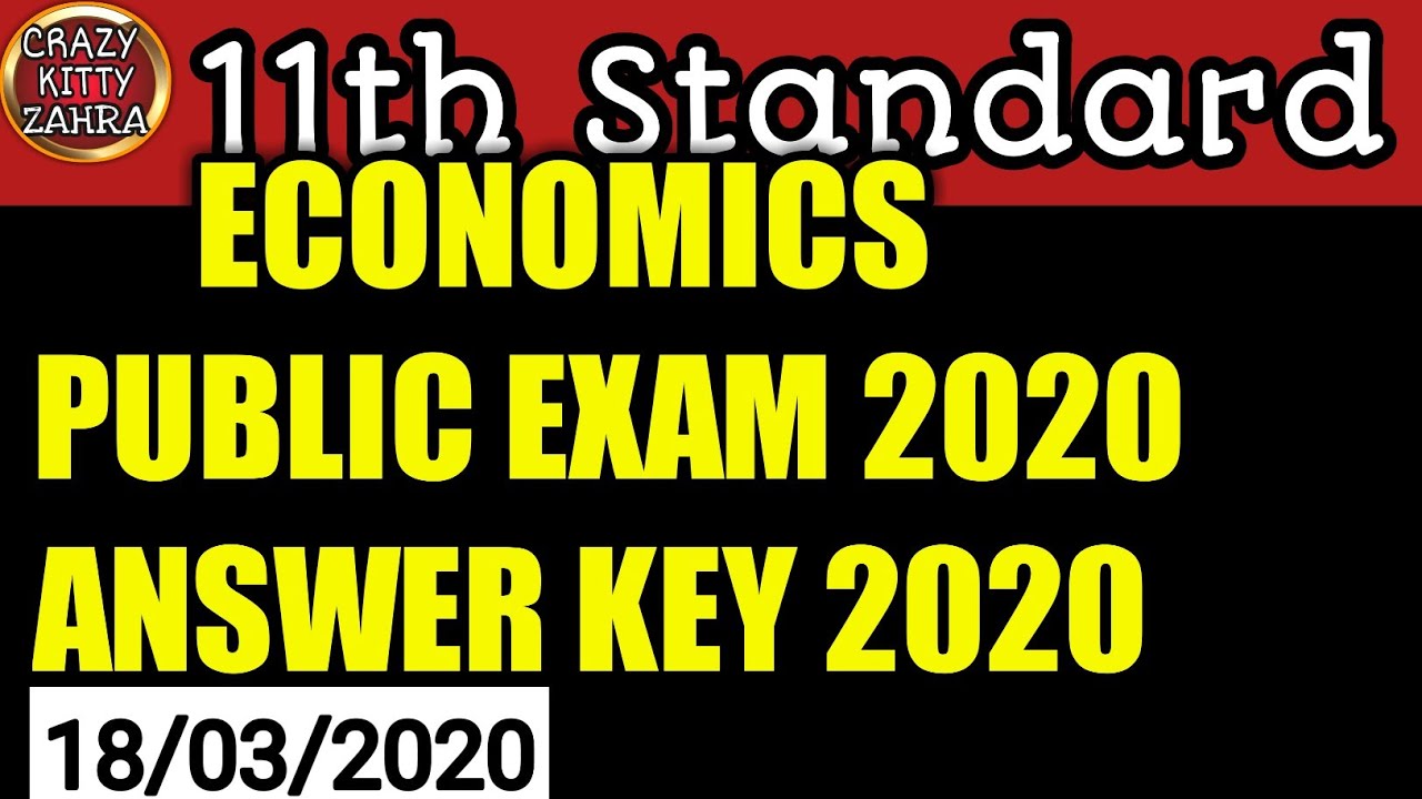 11th ECONOMICS PUBLIC EXAM2020 ANSWER KEY2020 Economics 11th-economics-public-exam2020-answer-key2020-economics