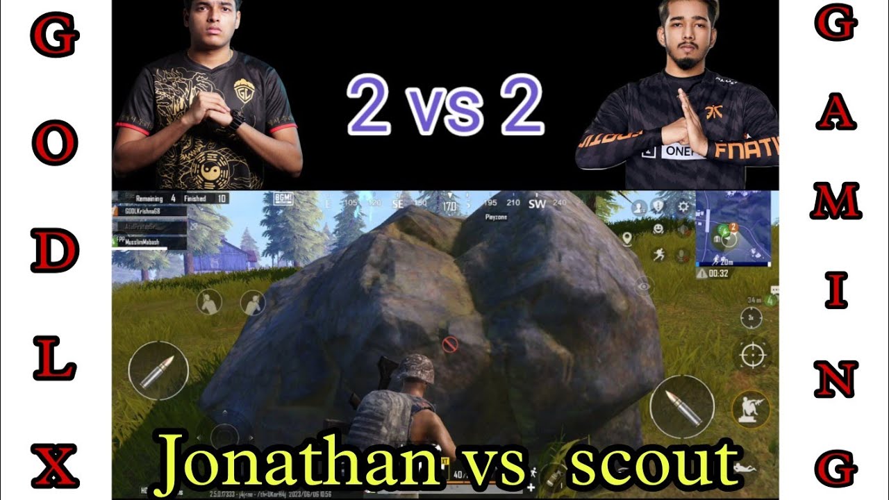 GODLX GAMING || Jonathan vs scout || 2v2 || Godlkrishna || #bgmi # ...
