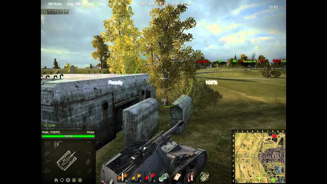 WoT - 7 kills with Wespe on Siegfried Line - YouTube