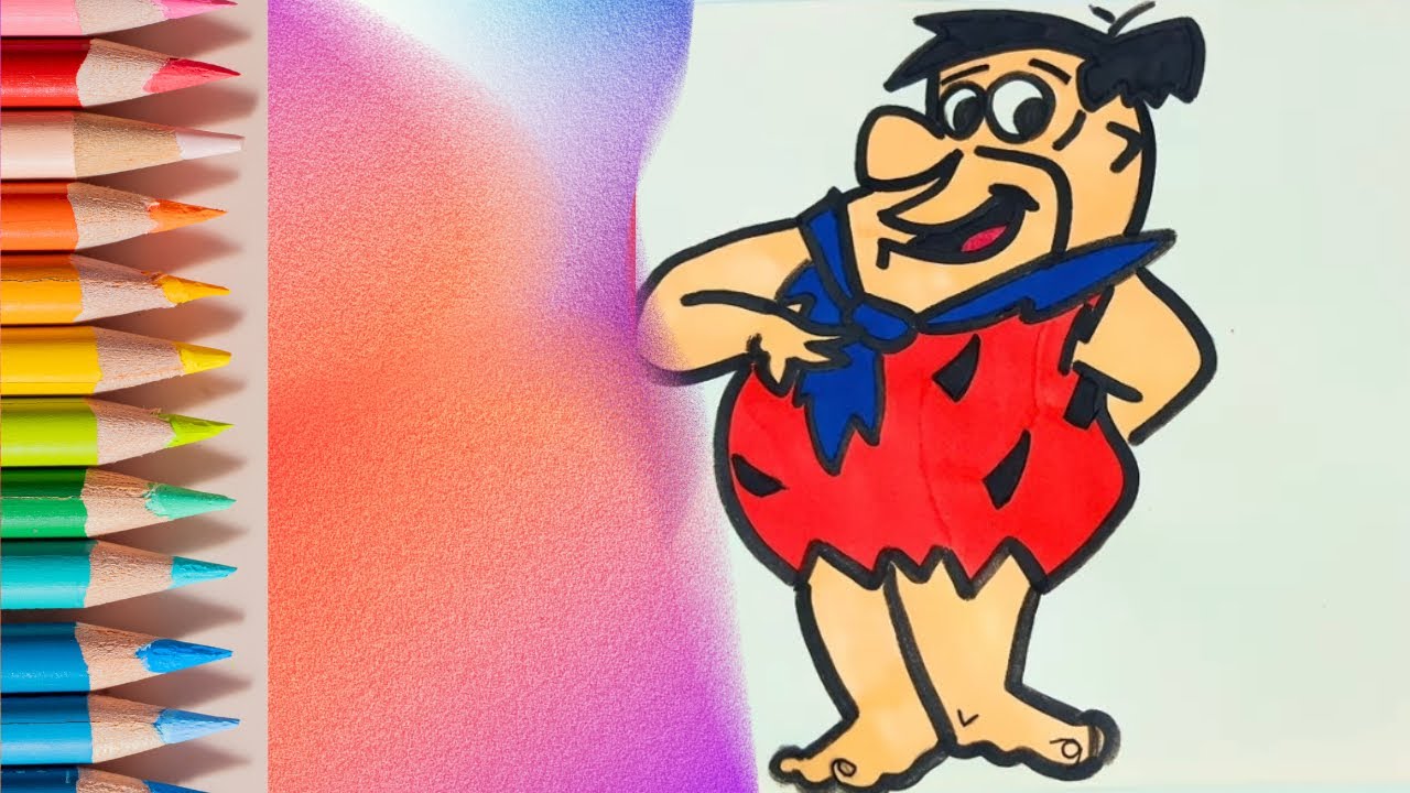 Fred Flintstone | Coloring Page 🪄 - YouTube