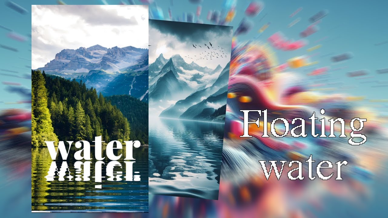 floating water animation | text water reflection in filmora 13 - YouTube